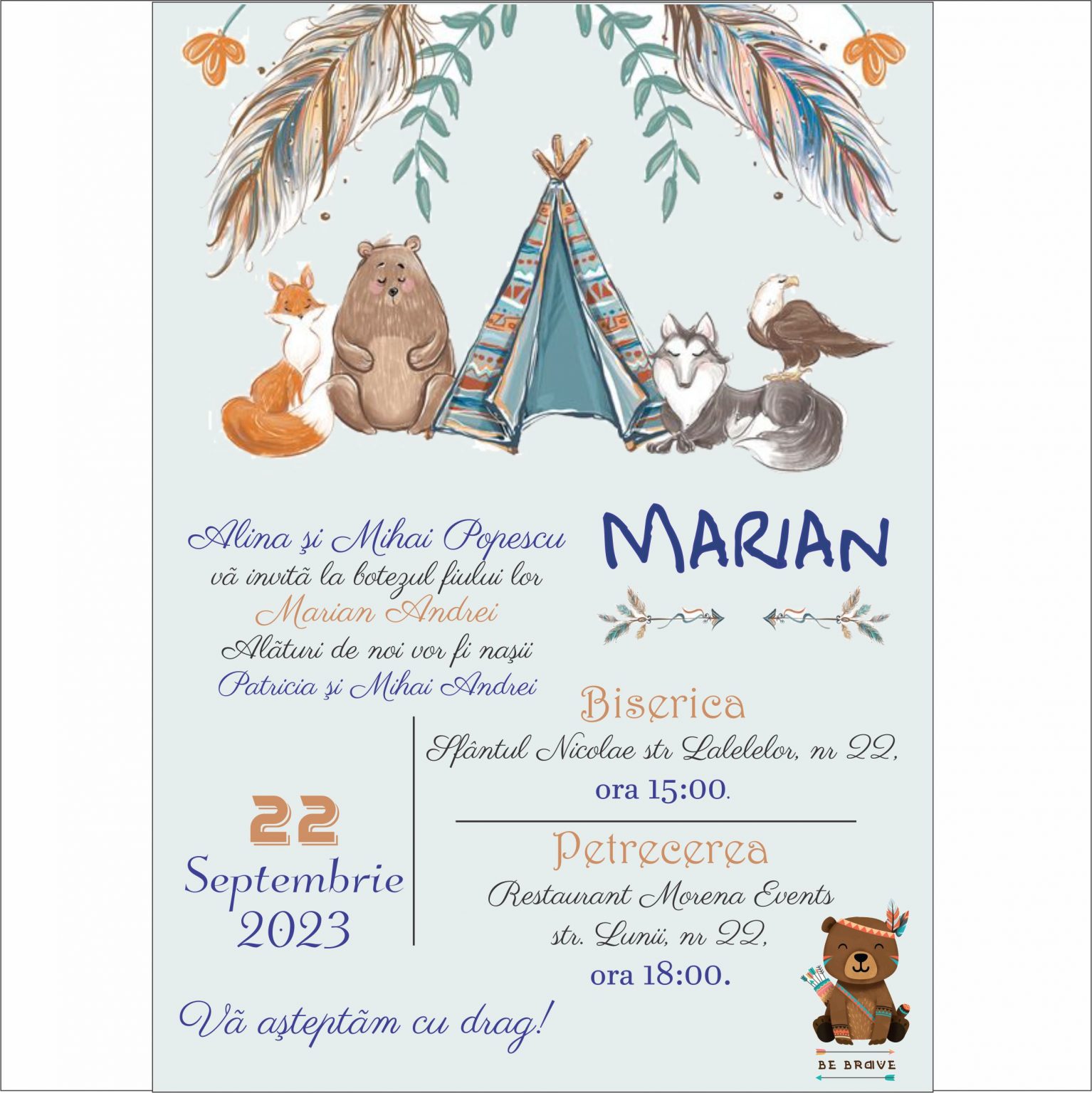 Invitatii Electronice Botez - Invitatii Online - Invitatii Digitale